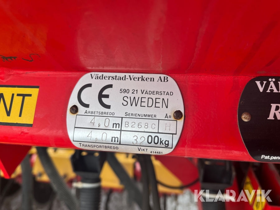 Såmaskin Väderstad Rapid 400C, Linköping, Klaravik auktioner