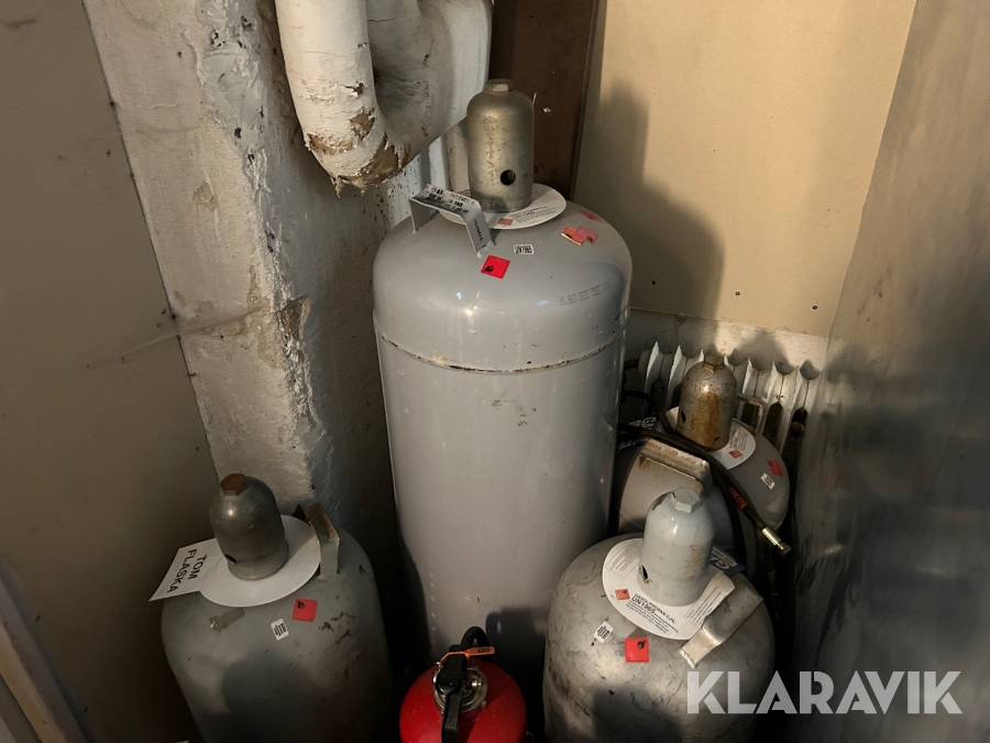 Gasflaskor, Västerås, Klaravik auktioner