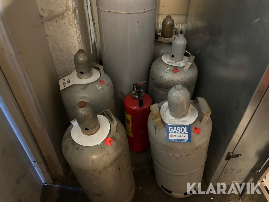 Gasflaskor, Västerås, Klaravik auktioner