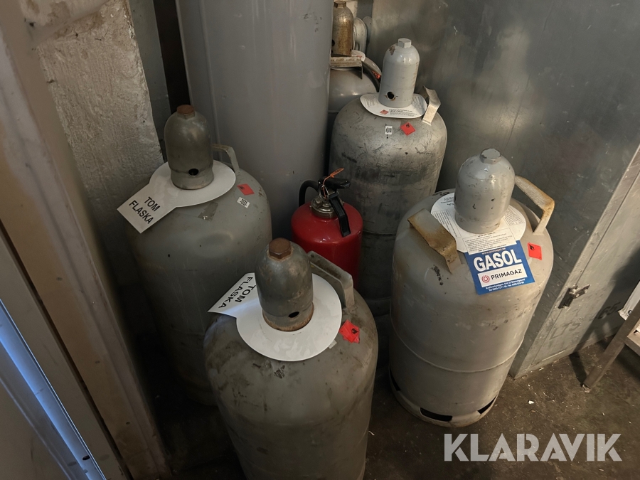 Gasflaskor, Västerås, Klaravik auktioner
