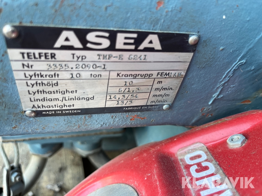 Travers Asea Tmf-e 8241, Avesta, Klaravik auktioner