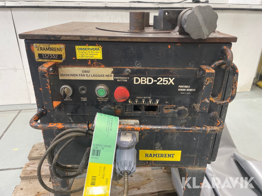 Armeringsbock Bendof DBD-25, Svalöv, Klaravik auktioner
