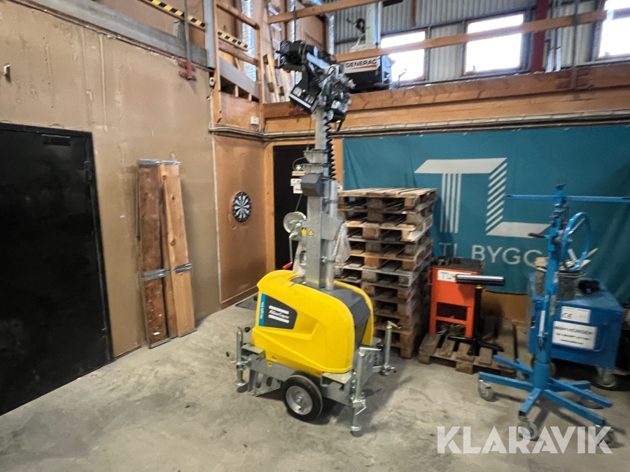Belysningsmast Atlas Copco HiLight E3+, Upplands Väsby, Klar