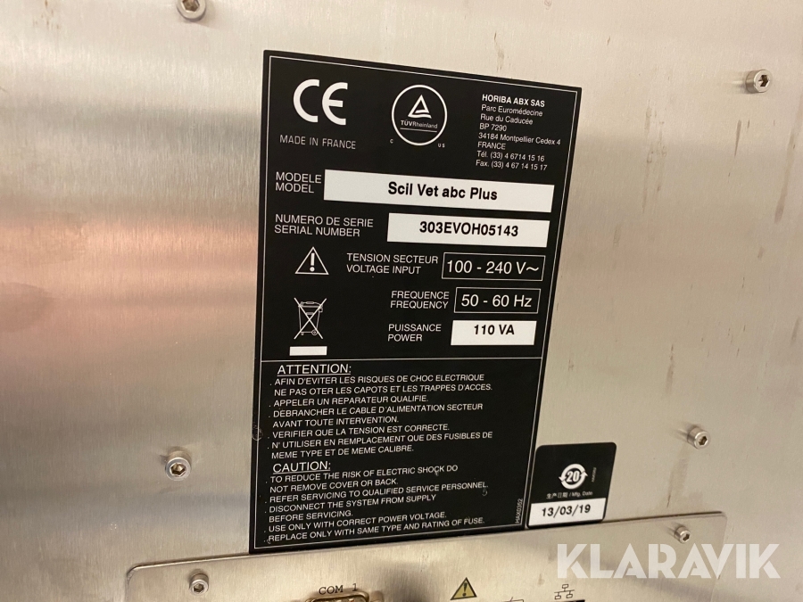 Klaravik Auktioner | Blodanalysapparat Horiba Scil Vet abc plus+ för ...