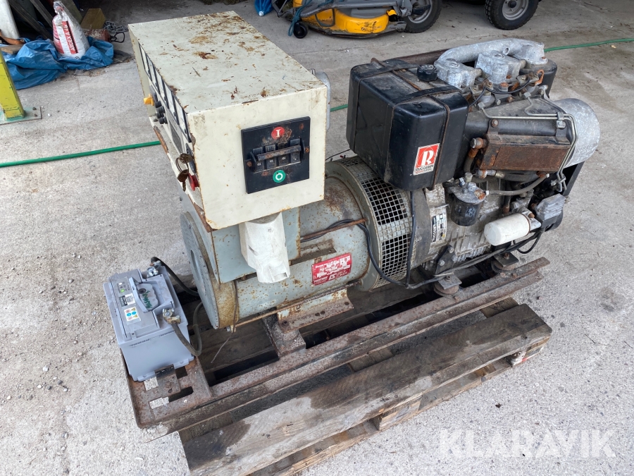 Klaravik Auktioner | Generator/ Elverk Ruggerini/Leroy Somer 27kva diesel