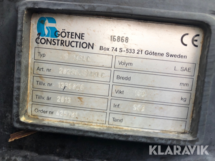 Hjulgrävmaskin JCB JS145W med rotator & 3 skopor