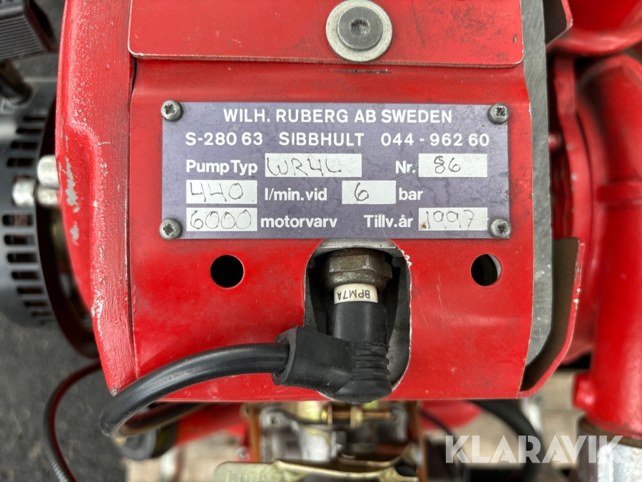 Motorspruta Wilh.Ruberg WR4L, Karlstad, Klaravik auktioner
