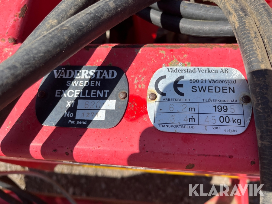 Tallriksplog Väderstad Excellent XT620, Vadstena, Klaravik