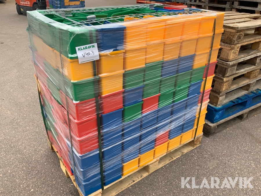 Plastlådor 260st Sinjet Husqvarna, Eskilstuna, Klaravik aukt