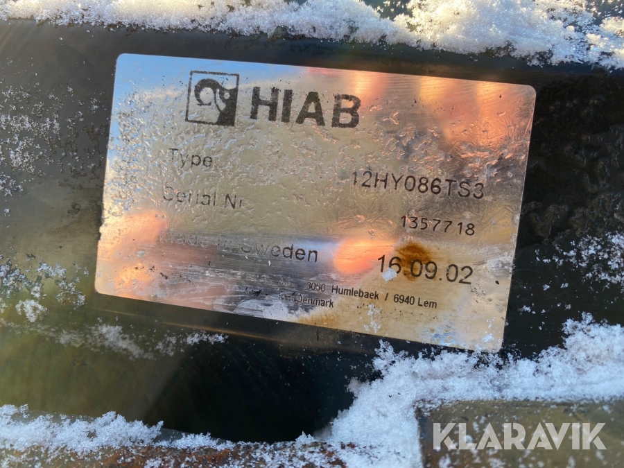Klaravik Auktioner | Kran till pickup Hiab 008 T