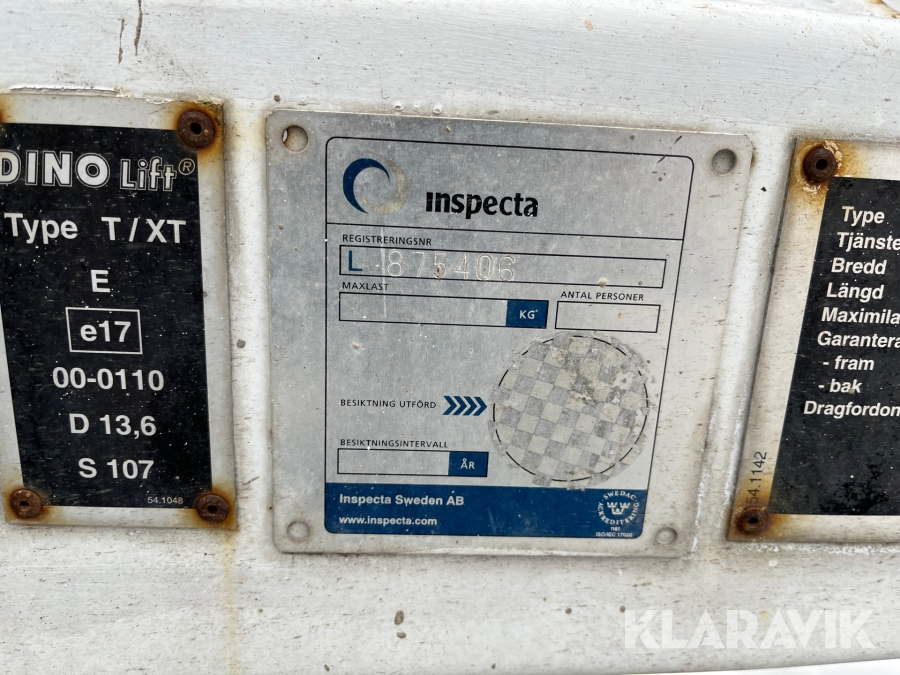 Släpvagnslift Dino 120T, Järfälla, Klar