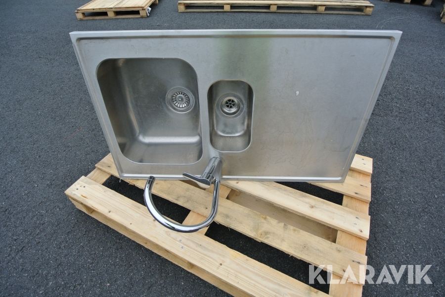Rostfri diskbänk Contura 1000mm, Jönköping, Klaravik aukt