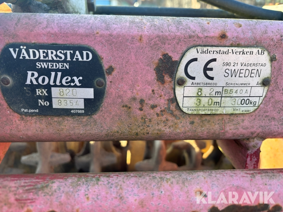 Crosskillvält Väderstad Rollex 820, Kristianstad, Klaravik a