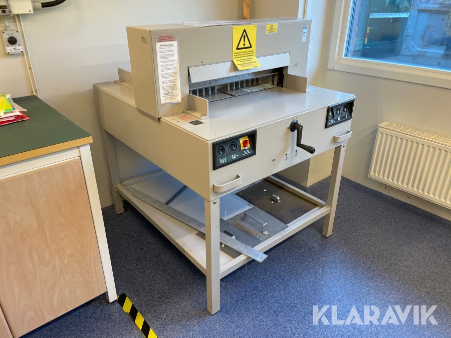 Pappersskärmaskin giljotin Ideal , Karlstad, Klaravik auktio