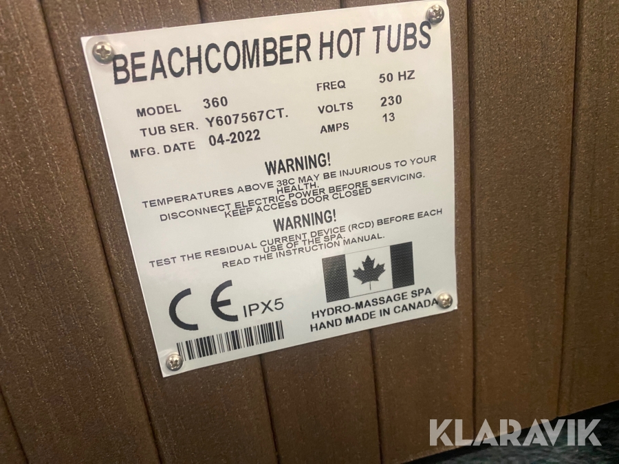 Spabad Beachcomber 360 Hybrid4, Västerås, Klaravik auktioner