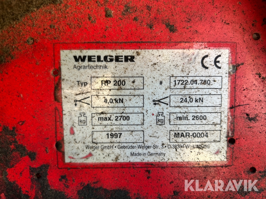 Balpress Welger RP 200, Örnsköldsvik, Klaravik auktioner