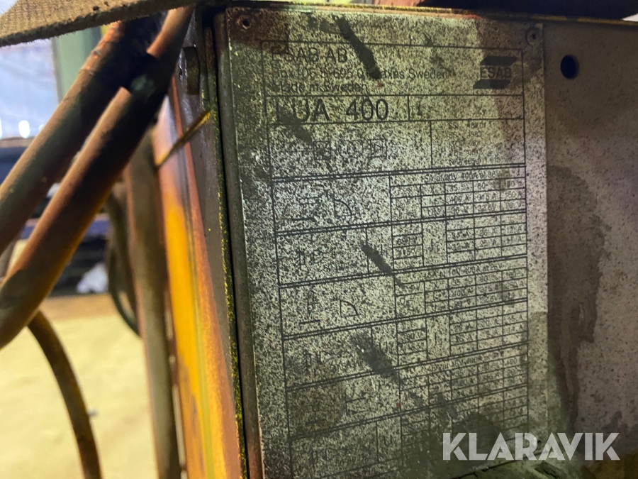 Mig / Mag Svets Esab LUA 400, Varberg, Klaravik auktioner