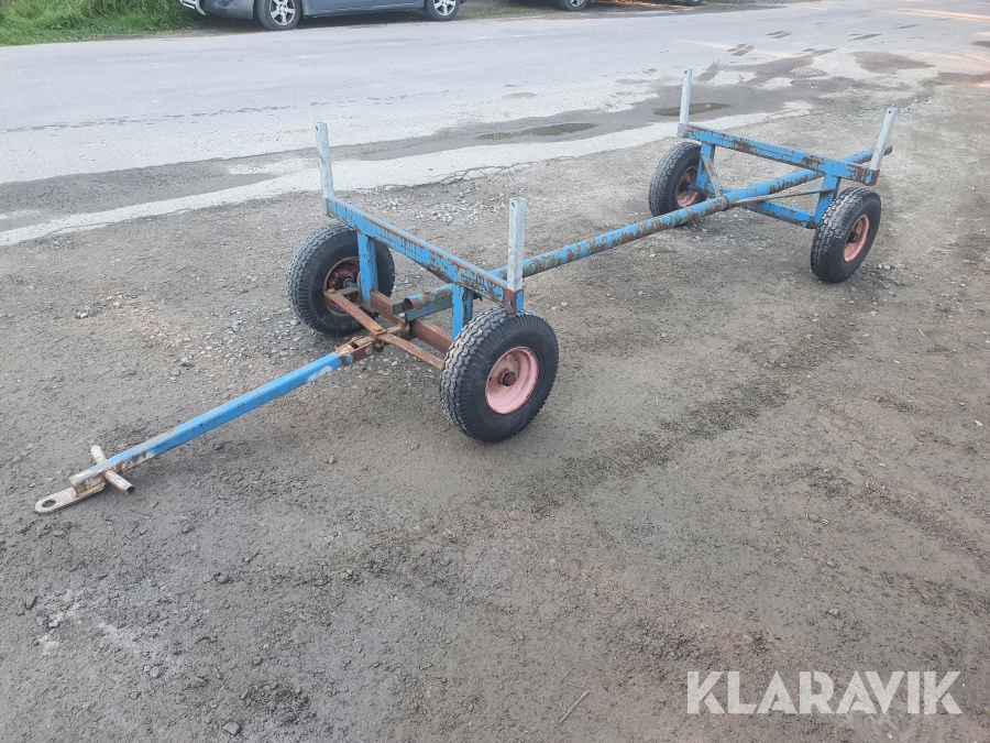 Materialvagn / Byggvagn Långgodsvagn 4-hjulsvagn, Karlstad,