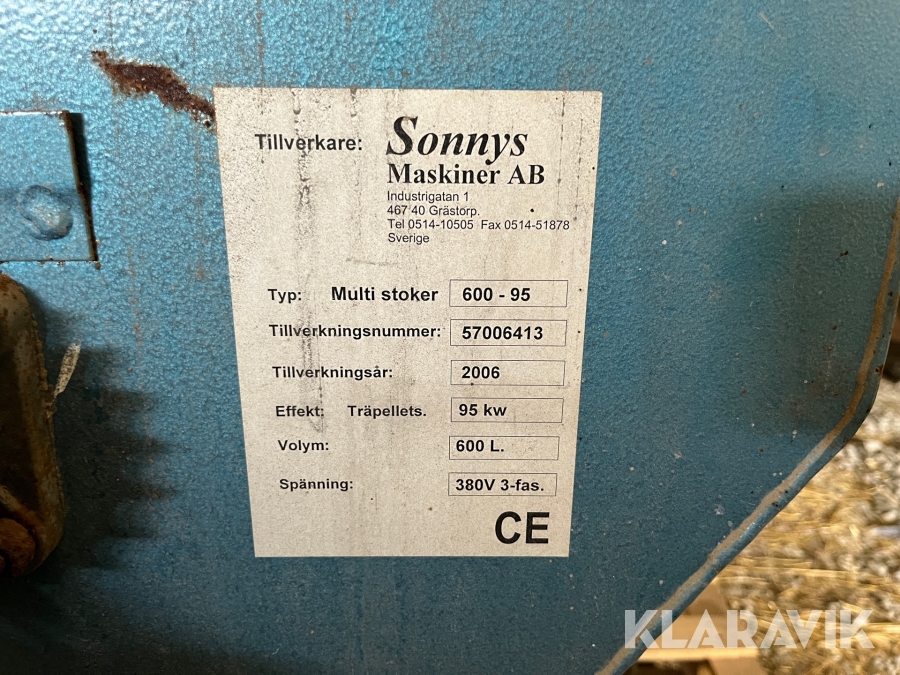 Multi Stoker Sonnys 600 -95, Kungsör, Klaravik auktioner