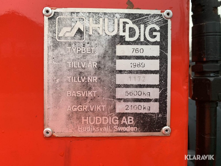 Traktorgrävare Huddig 760 med redskap