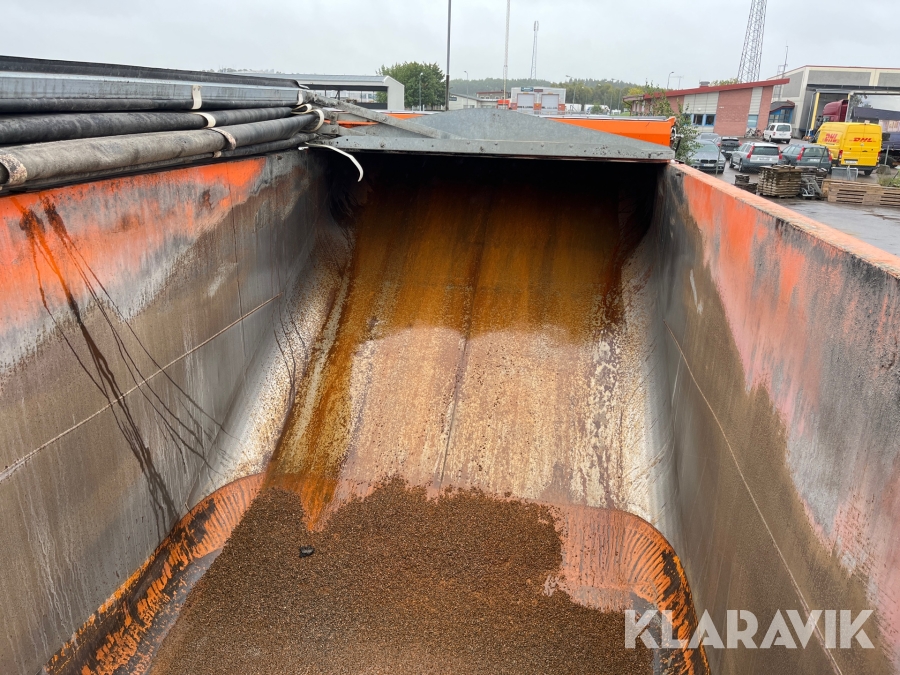 Högtippsbalja på lastväxlarram CMT, Linköping, Klaravik aukt