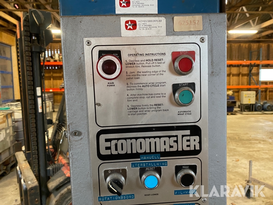 Pallinplastare Economaster, Kinda, Klaravik auktioner